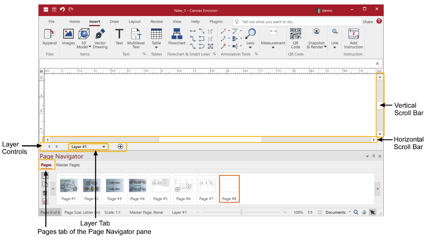Canvas Envision Creator - User Interface Glossary